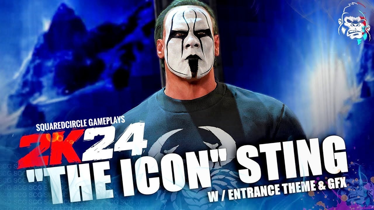 WWE 2K24 Sting AEW w/ Entrance Theme & GFX Pack | New WWE 2K24 Mods ...