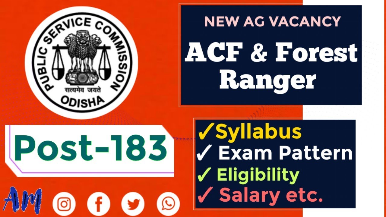 🎯 Assistant Conservator of Forest & Forest Ranger || Total Post-183 ...