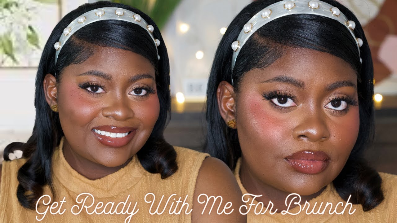 Quick Hair and Makeup Get ready with me| lunch date glam - YouTube