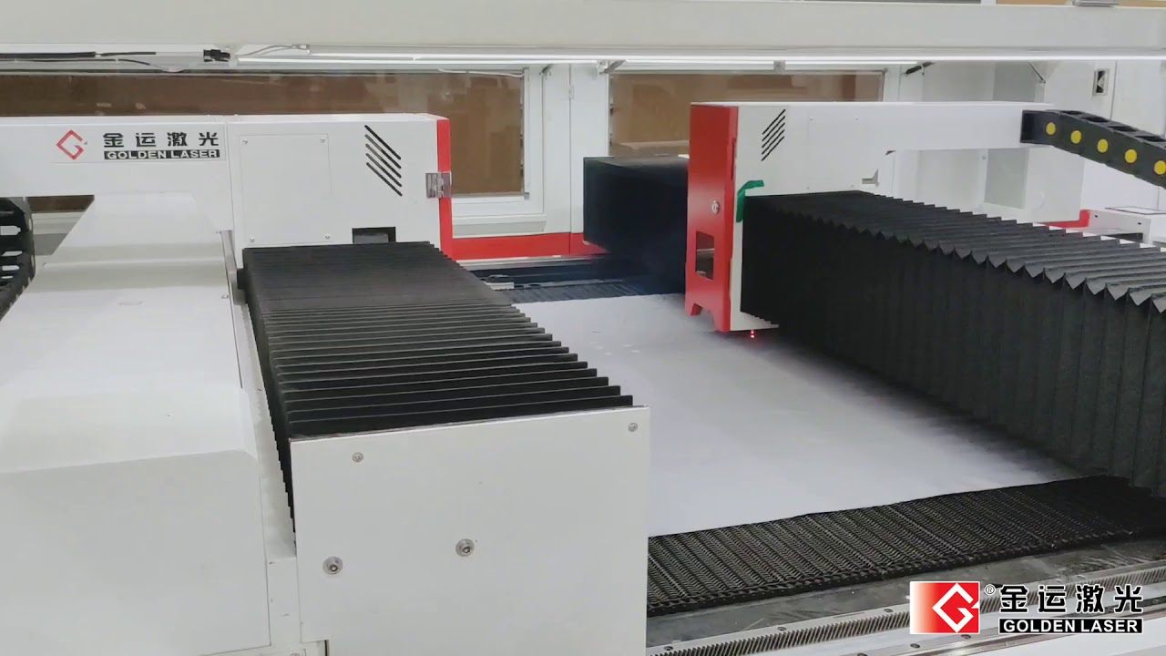 Independent two heads laser cutting machine with rack & pinion drive ...