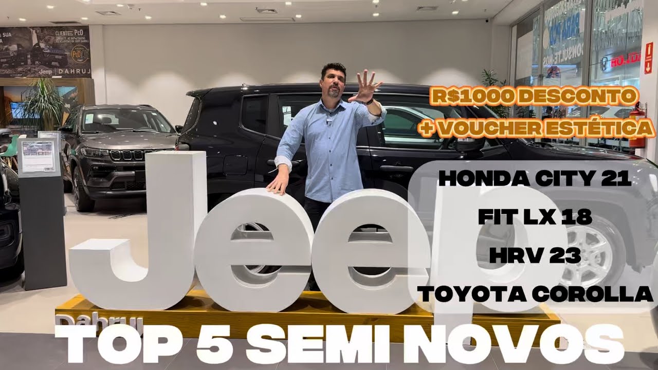 JEEP ARICANDUVA SEMI NOVOS R$1000 DESCONTO + VOUCHER TOYOTA COROLLA XEI ...