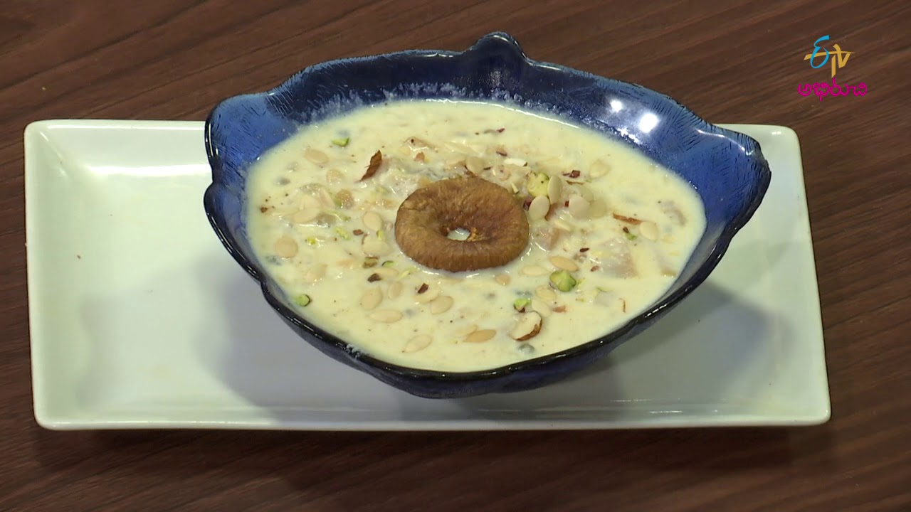 Karbhuja Anjeer Payasam | Quick Recipes | ETV Abhiruchi - YouTube