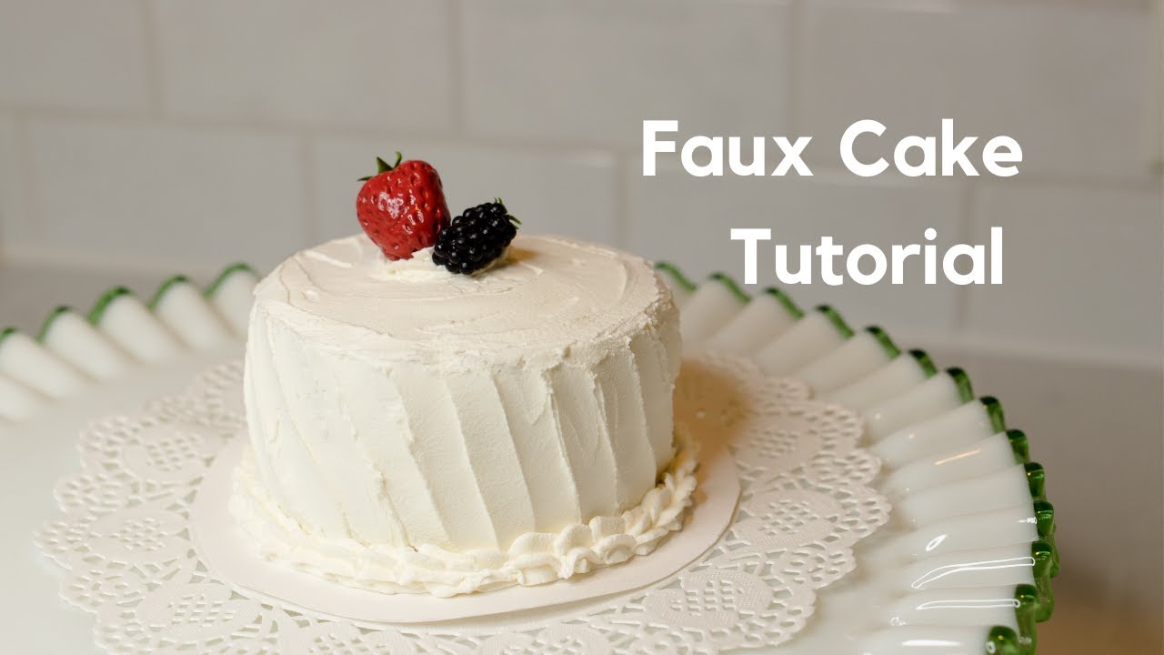 How to make a faux cake | DIY prop food #fauxfoods #fakefood - YouTube