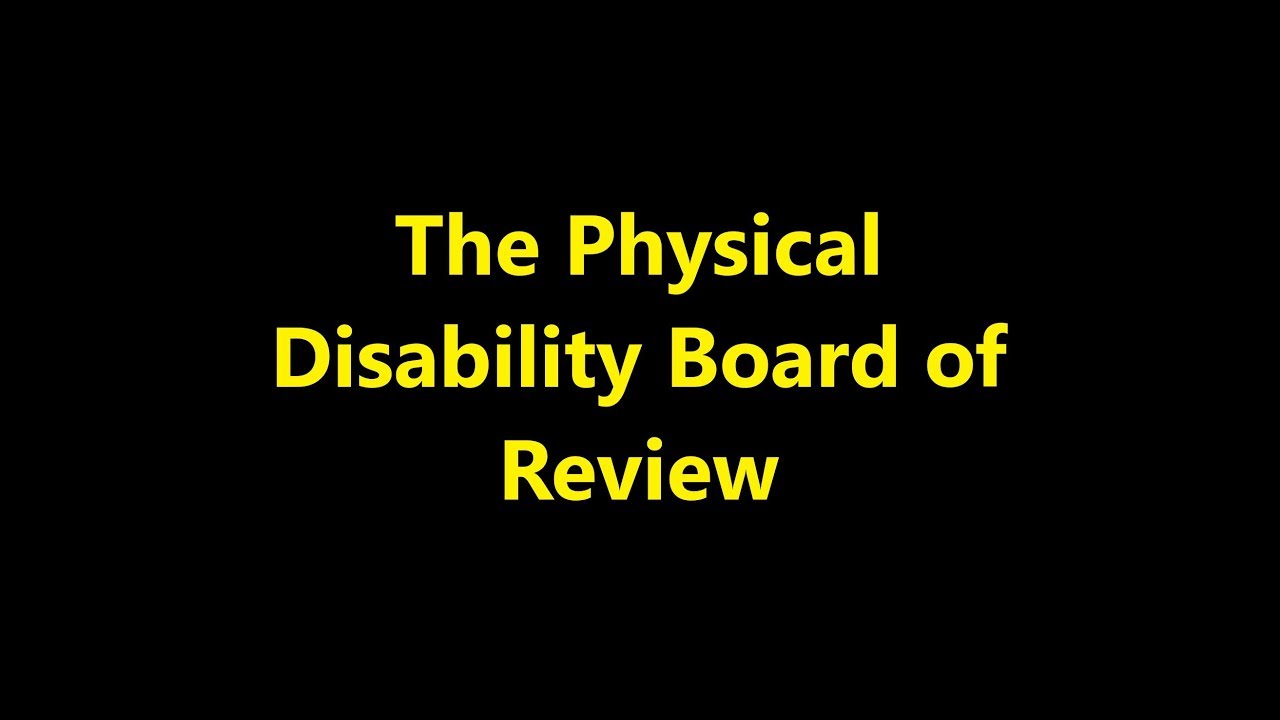 Episode 0048 - The Physical Disability Board of Review (PDBR) - YouTube