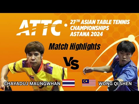 Wong Qi Shen Vs Chayaduj Maungwhan | Asian Championships 2024 Men's Team 11-12 Positioning - YouTube