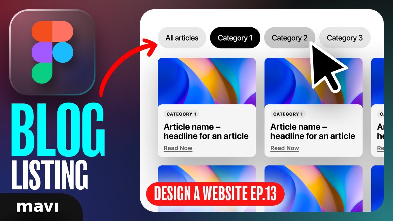 WEB DESIGN IN FIGMA ep.13: Blog Page + Filter Articles by Categories ...