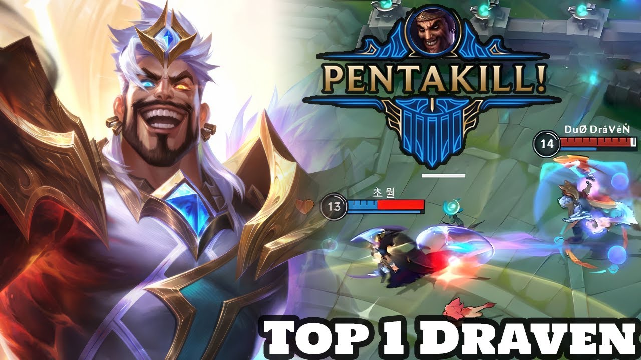 Wild Rift Draven - Top 1 Draven Pentakill Gameplay Rank Master - YouTube