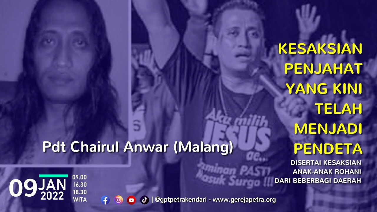 Ibadah Raya 1 | 09 Januari 2022 | Pdt Chairul Anwar - YouTube