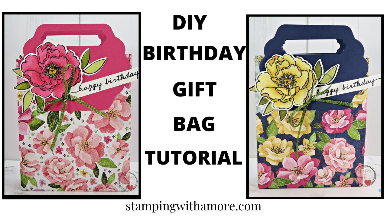 DIY Birthday Gift Bag Tutorial - YouTube