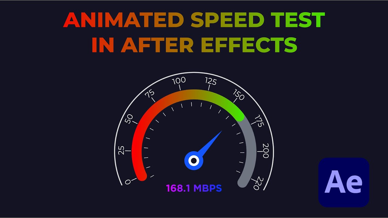 Animate speed test infographic like a pro in after effects - YouTube