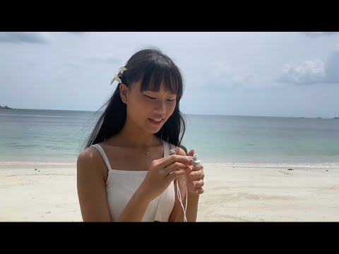 ASMR at a beach resort🌷🐚(public ASMR) - YouTube
