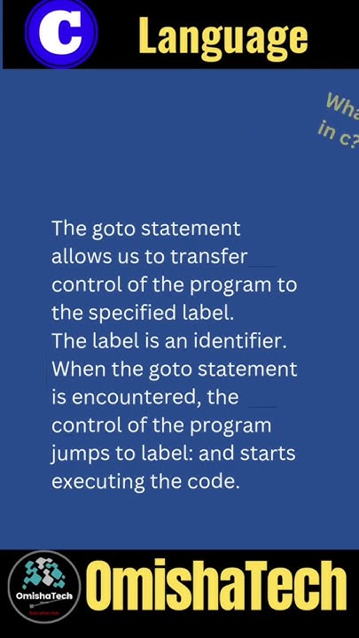 C Goto Statement C Programming Ytshorts Shorts Programming C Clanguage Coding Youtube
