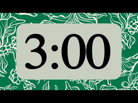 3 Minute Cute Green Cafe Timer (Silent) - YouTube