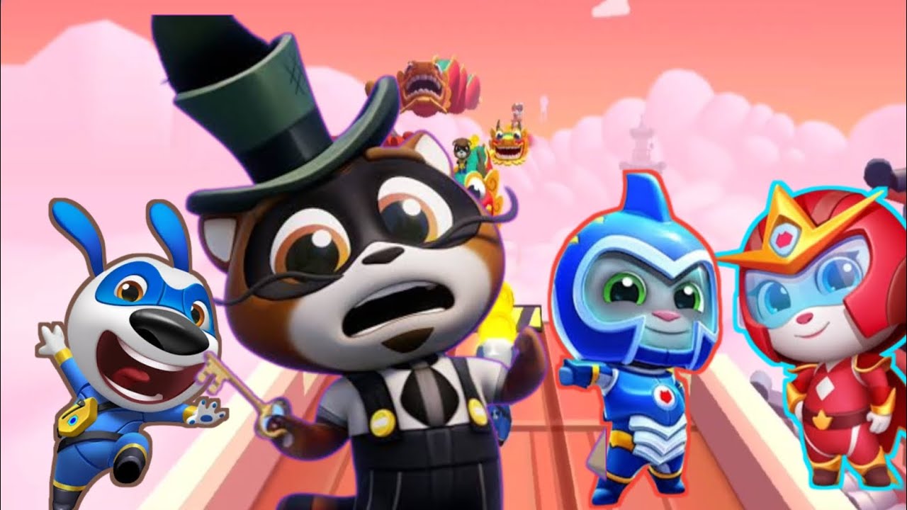 Talking Tom Hero Dash - Rescue Angela & Hank ! Melawan Boss Rakun - YouTube