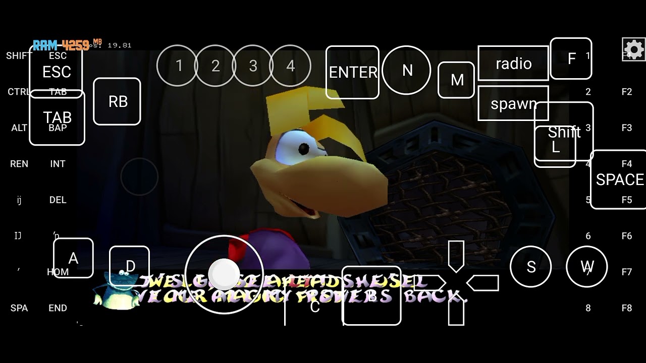 Rayman 2 exagear Hugo 5in1 2023 fps 25-40 - YouTube