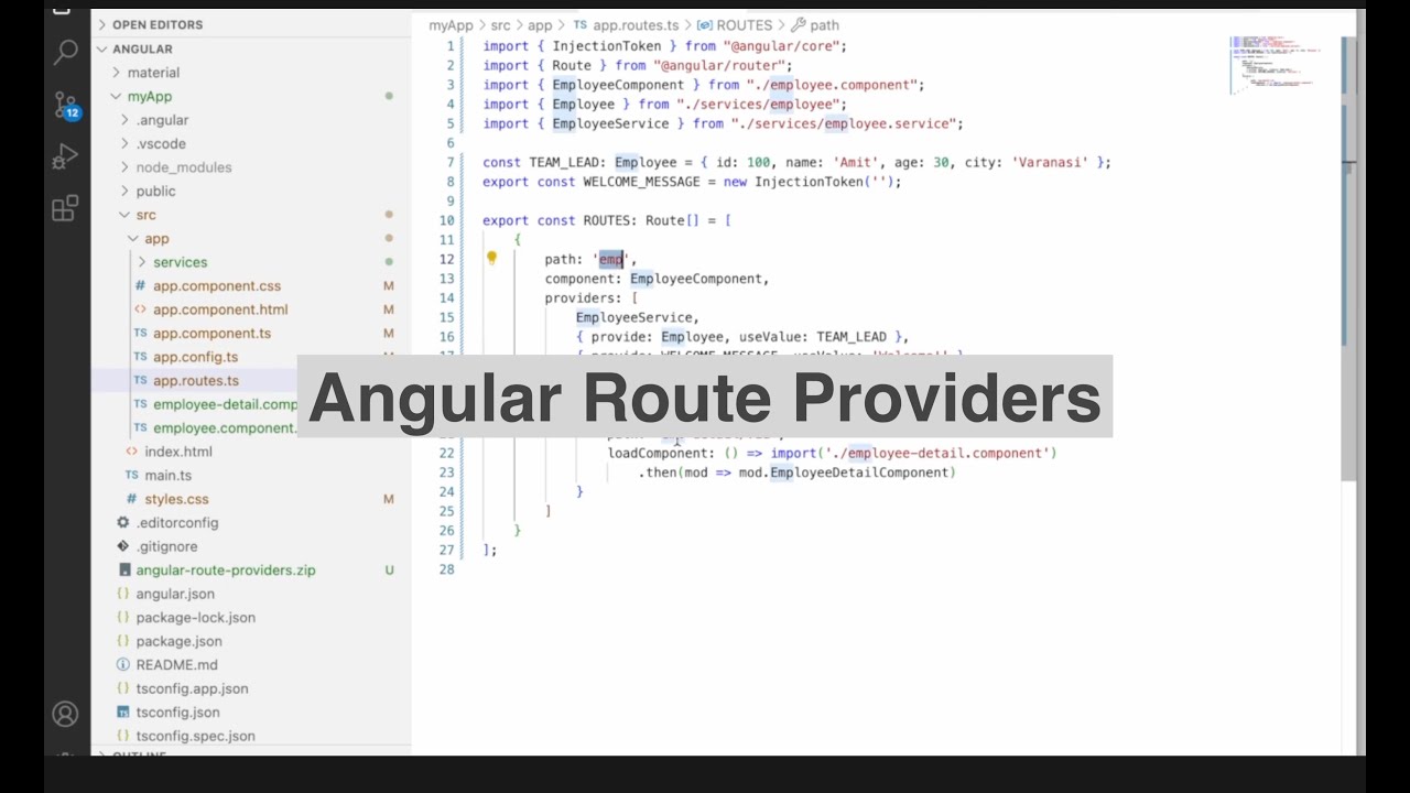Angular Route Providers - YouTube