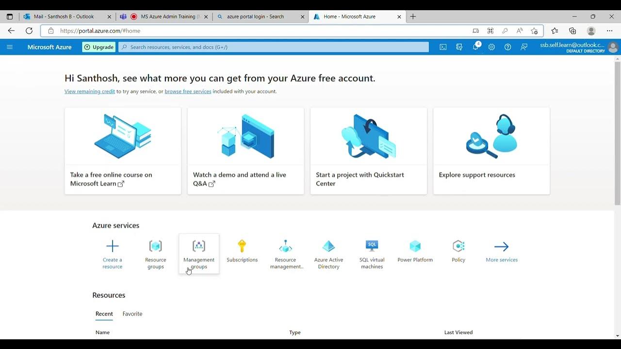 Create Management Group, add subscriptions and assign RBAC rules via Azure Active Directory ...