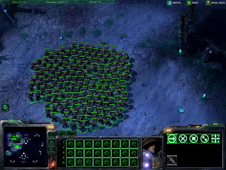 Starcraft 2 - Mass marine nuke - YouTube