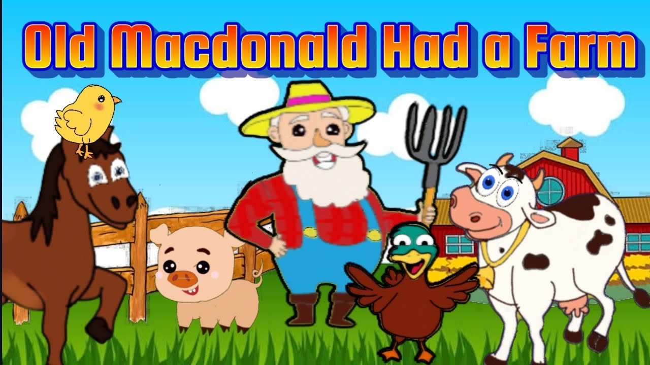 Sing "OLD MACDONALD HAD A FARM" with LYRICS | Kindergarten Rhymes ...