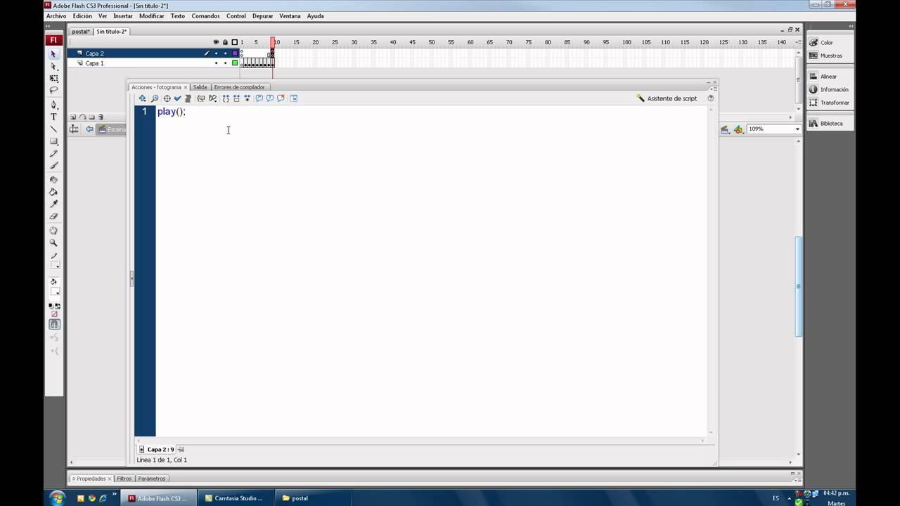Como crear una postal interactiva usando Flash Cs3 y Actionscript 3 parte 4 - YouTube