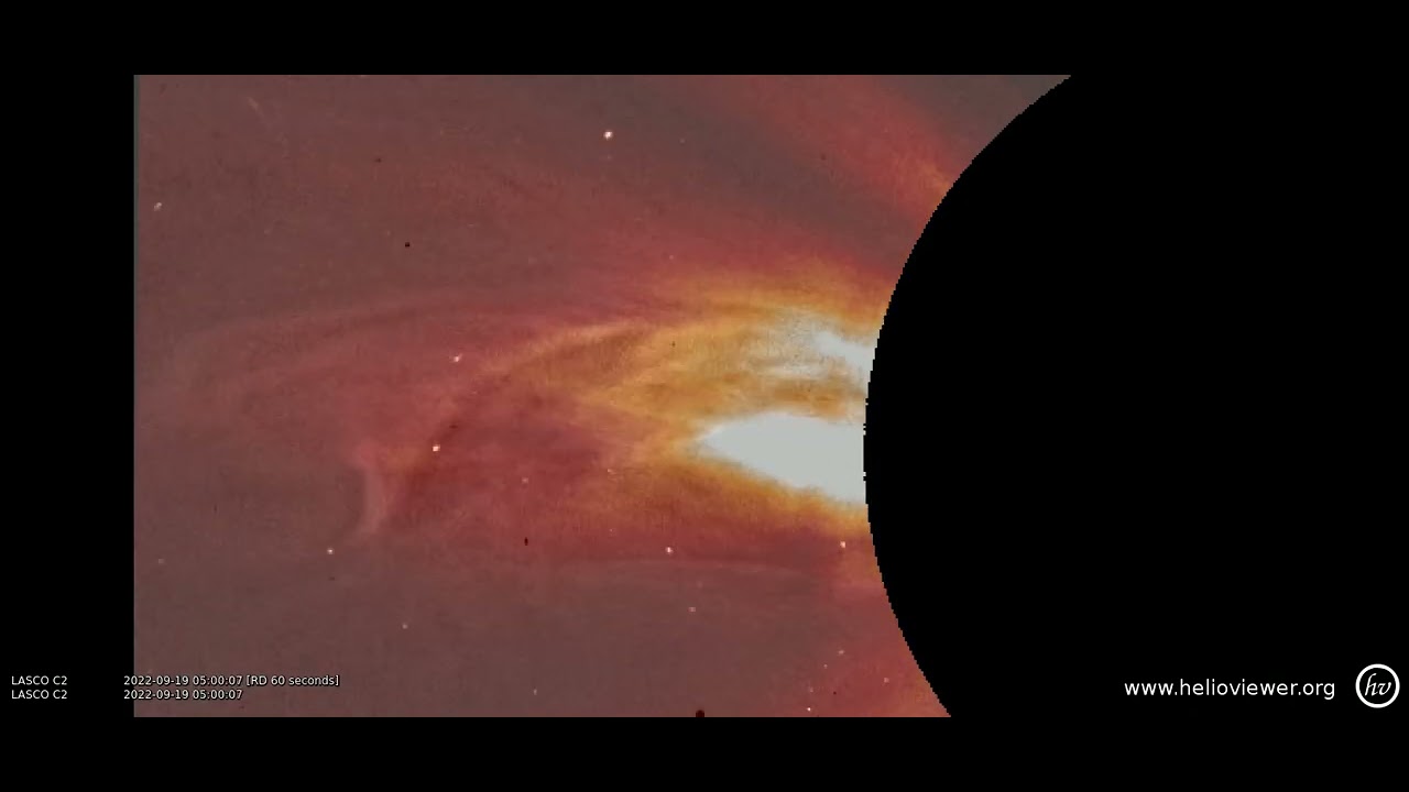 LASCO C2/C2 (2022-09-18 16:00:08 - 2022-09-19 15:48:08 UTC) - YouTube