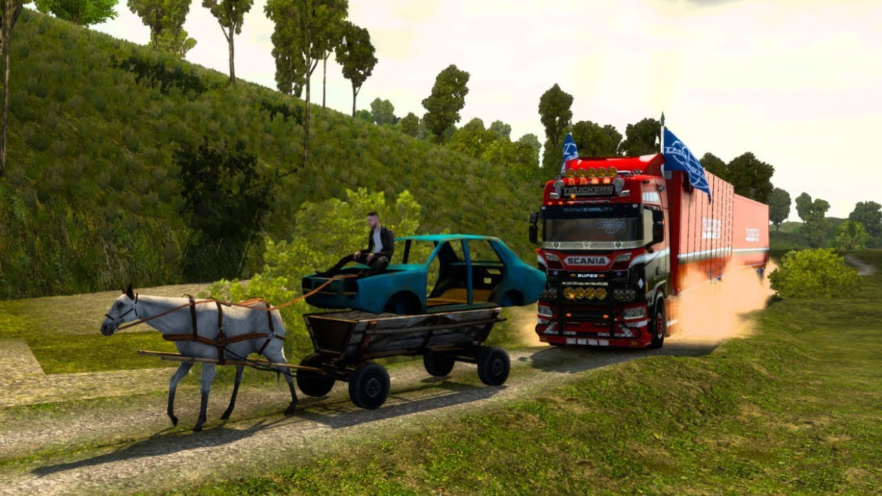 IN DRUM SPRE CIVILIZATIE. AM FACUT ACCIDENT CU NOUL CAMION ? -- ETS 2 ...