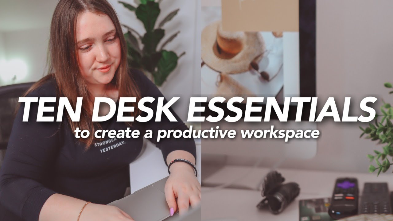 10 Things to Add to Your Desk to Create a PRODUCTIVE Workspace - YouTube