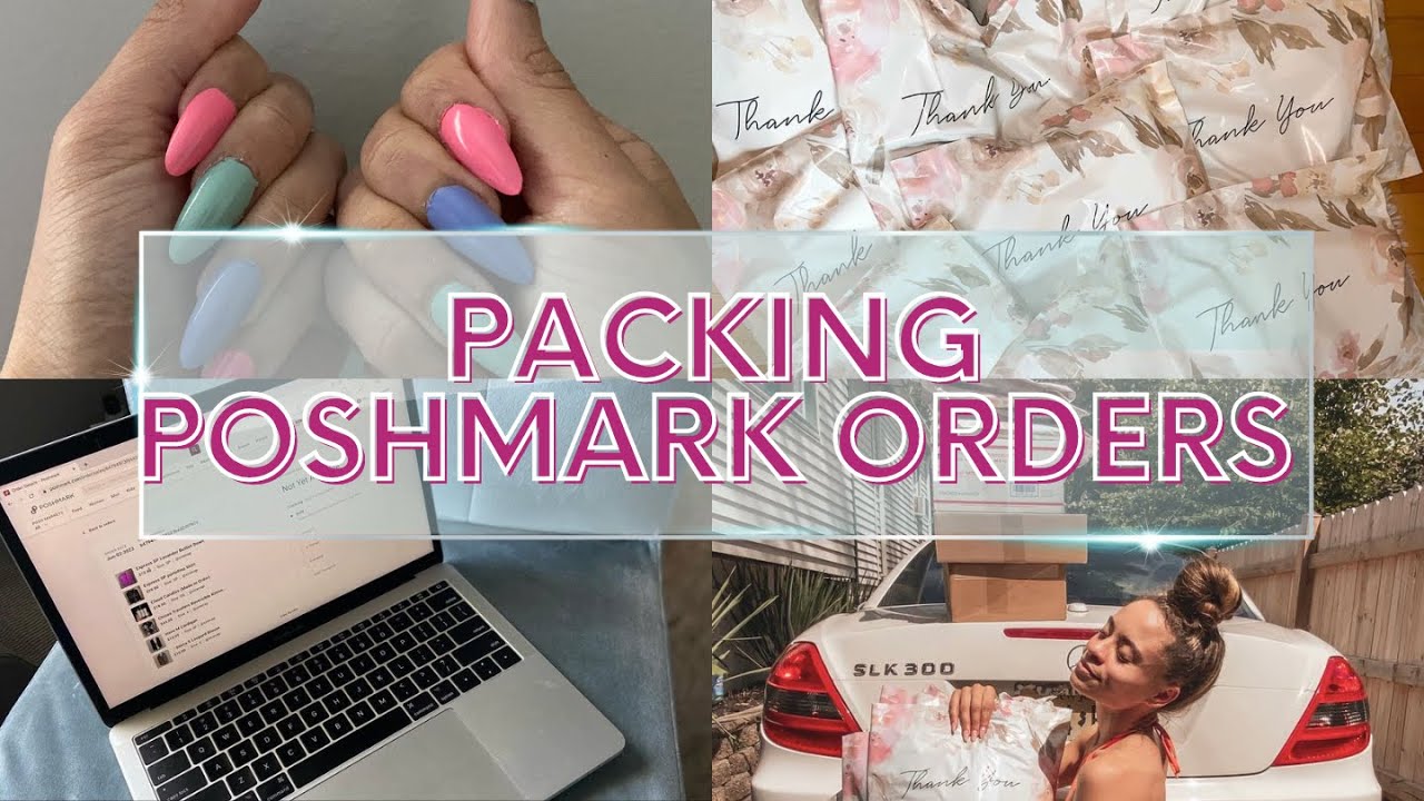 PACKING POSHMARK ORDERS + STUDIO VLOG #1 - YouTube