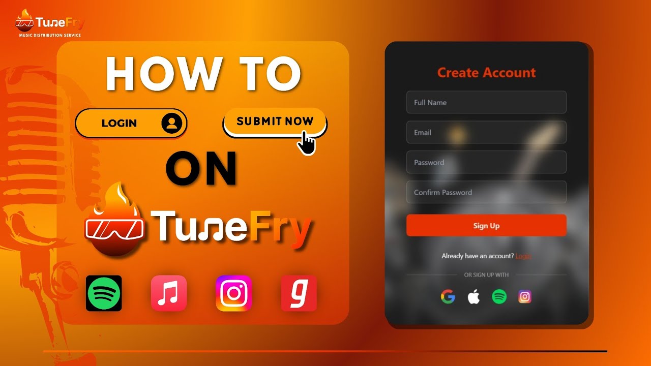 How to Submit Song in TuneFry Website • Song Submission on Spotify ...
