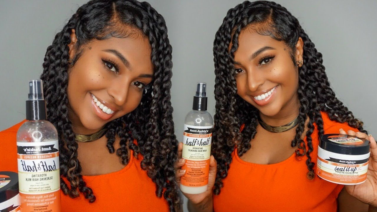 How to get moisturized 2 Strand Twists using Aunt Jackies Flaxseed ...
