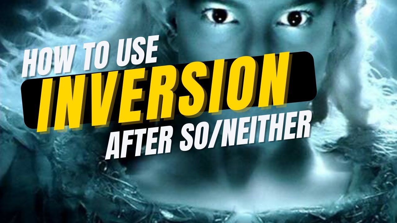 SO DO ALL who live in such times... INVERSION after SO/NEITHER English ...