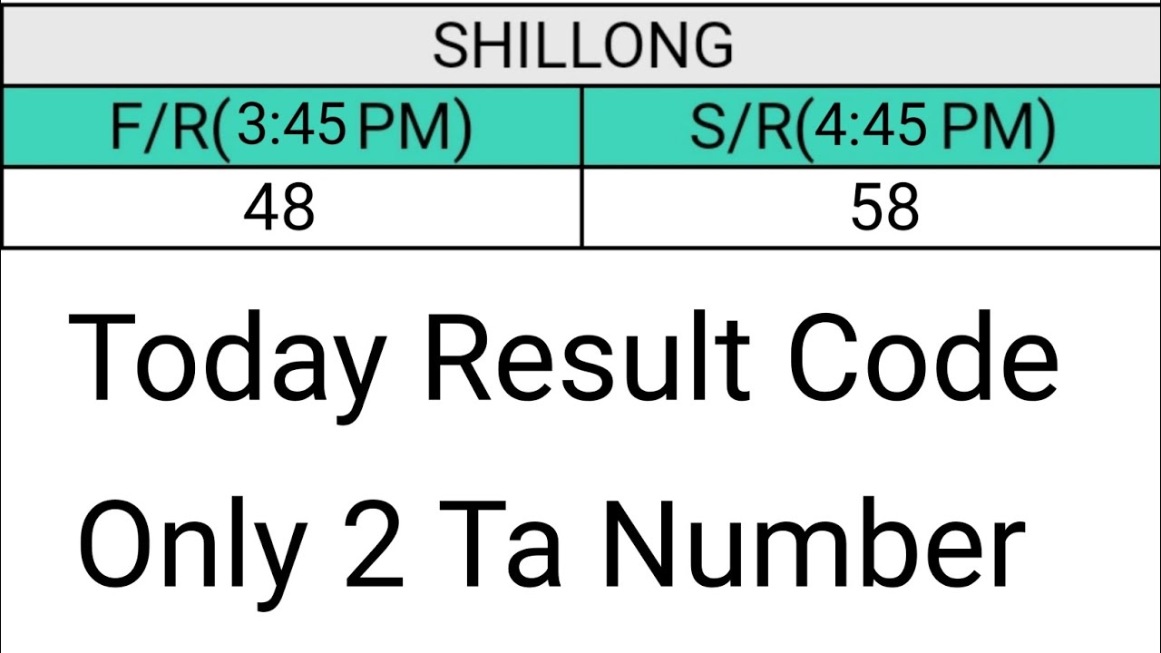 22-03-2023 Today Result Code 100% Sure || Aj k Number #shillong_teer ...