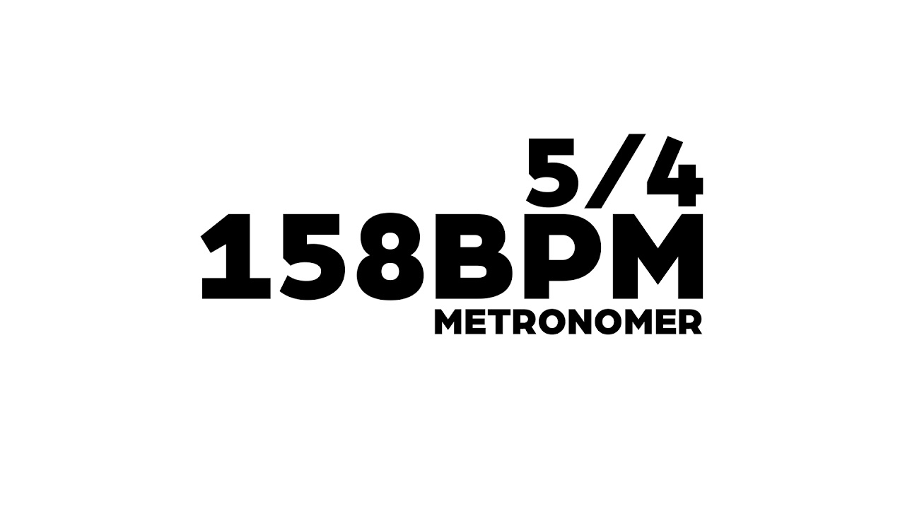 158 BPM Metronome 5/4 - YouTube