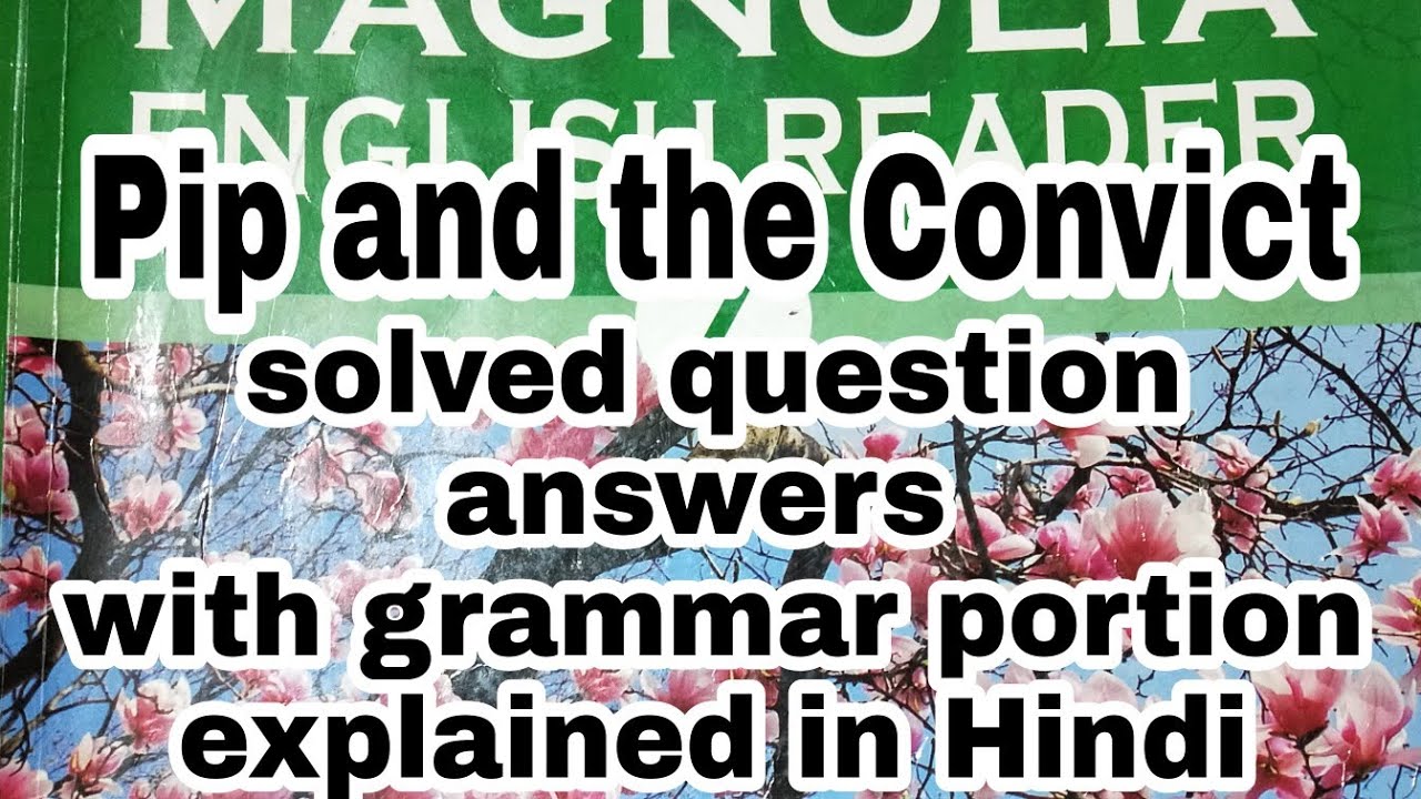 Pip and the Convict (solved question answers with grammar portion ...