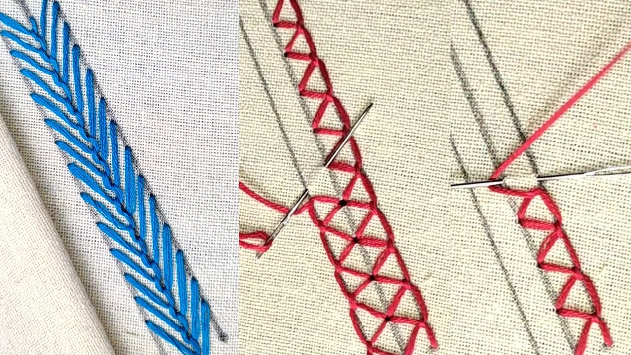Super Attractive Two Embroidery Stitches For Beginners|Amazing ...