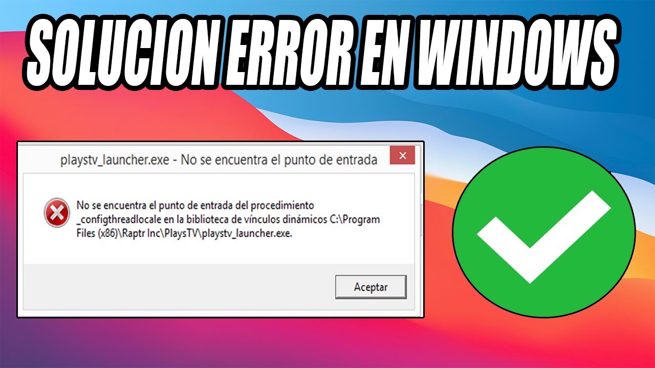 SOLUCIÓN ERROR No se Encuentra el Punto de Entrada del Procedimiento en ...