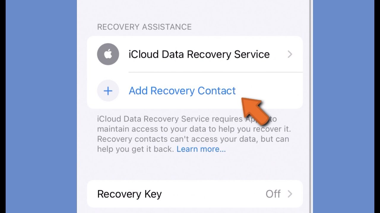 How to set up and use account recovery on iOS15? - YouTube