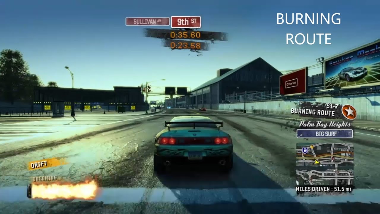 BURNOUT PARADISE REMASTERED BURNING ROUTE # 1 - YouTube