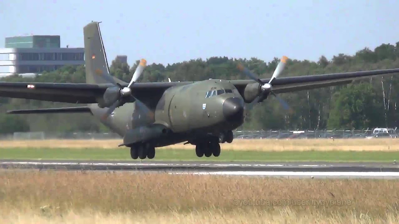 German Air Force Transall C-160 [50+79] Landing @ Hamburg Airport - YouTube