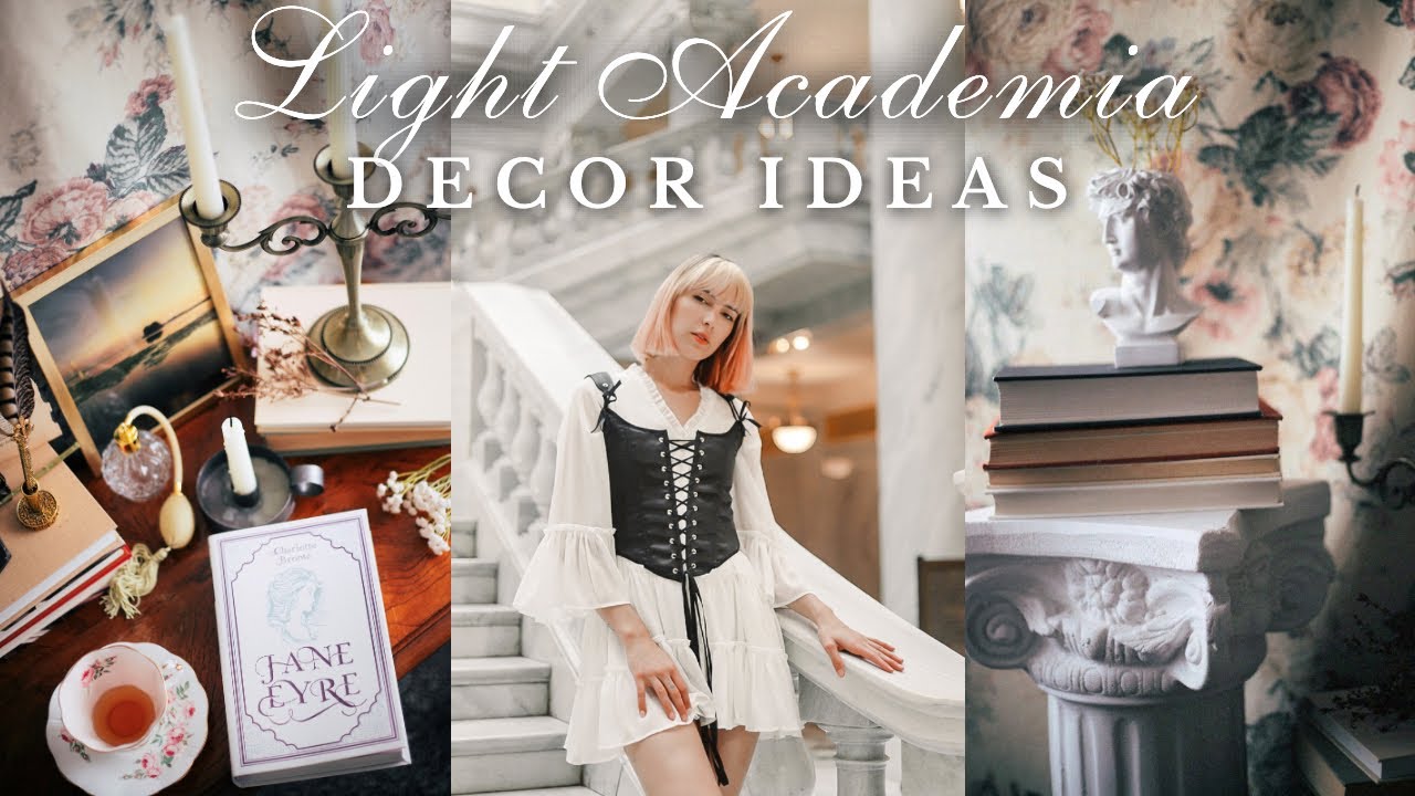 Light Academia room decor ideas 📚🤍🕯 - YouTube