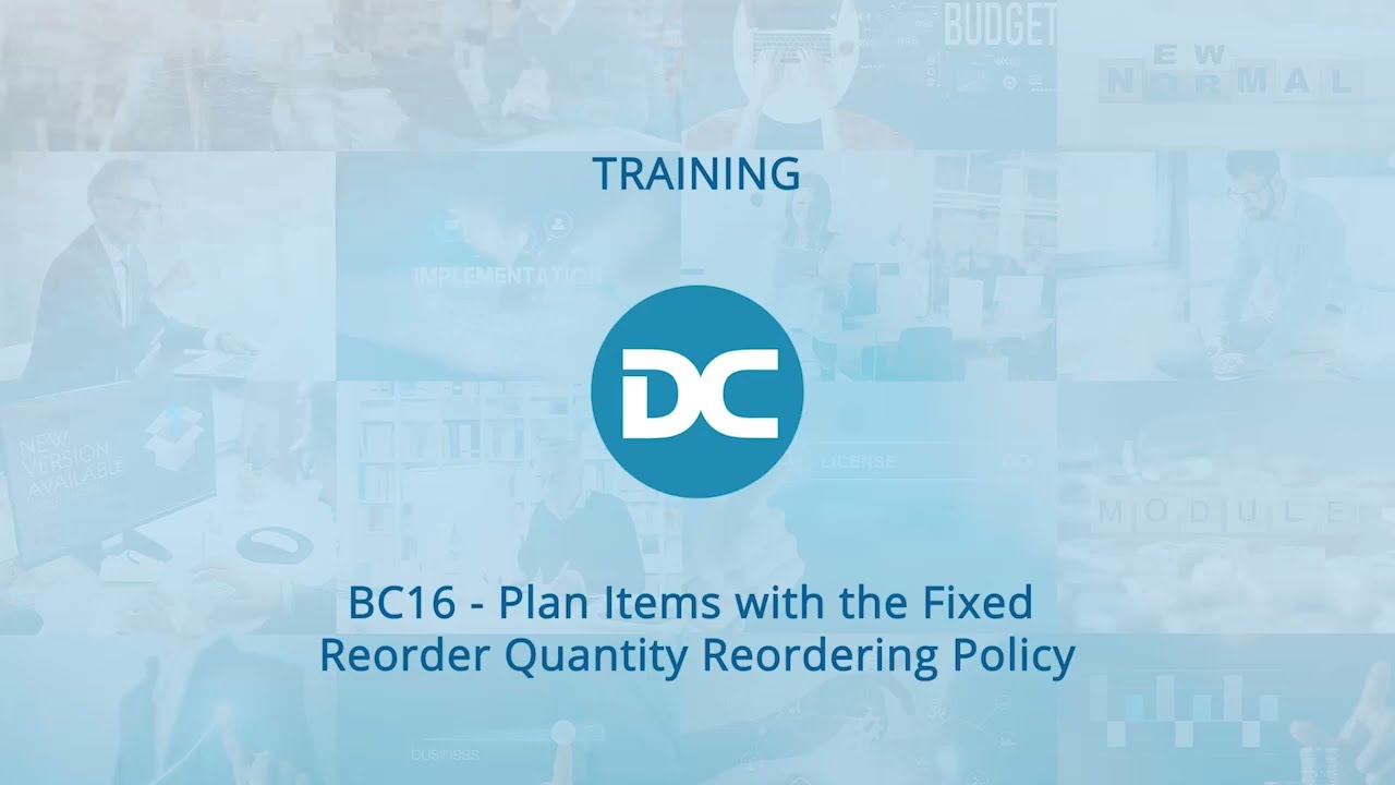 Plan Items with the Fixed Reorder Quantity Reordering Policy | Business ...