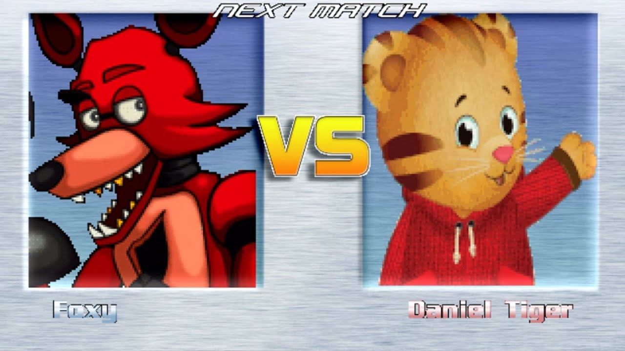 M.U.G.E.N BATTLES | Foxy vs Daniel Tiger | Five Nights at Freddy's vs ...