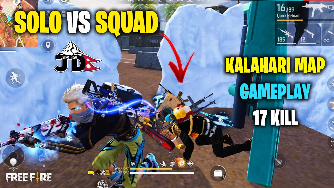 🇳🇵NAYA KALAHARI MAP😍MA | 1 VS 4 | JETHODAI KO KHATRA🔥FULL MAP GAMEPLAY ...