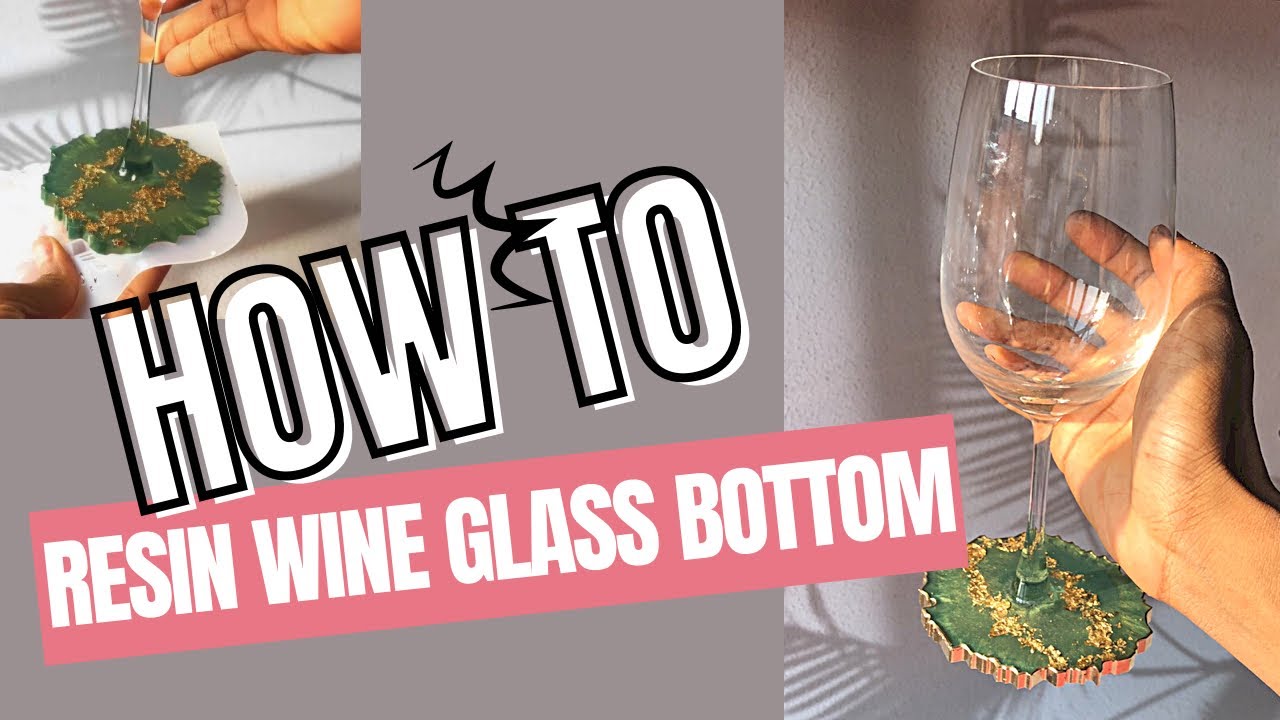 How to make a resin wine glass bottom - YouTube