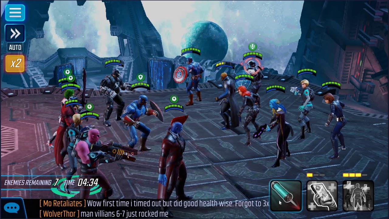 Marvel Strike Force - Ultimus level 50 Raid - Nick Fury Node - YouTube