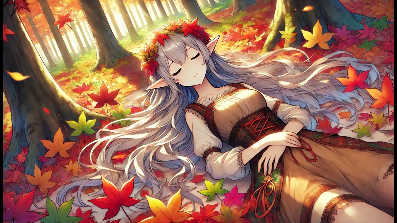An elf sleeping in an autumn forest - YouTube