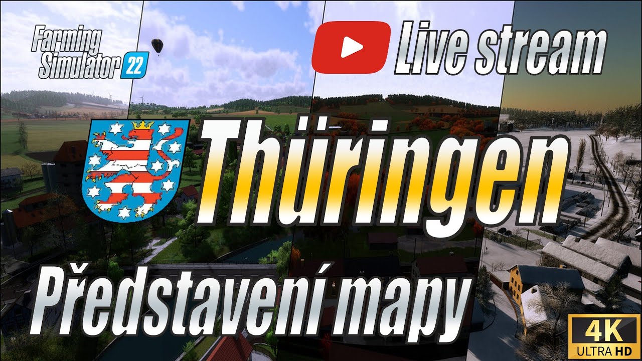 🚨 Live stream - Thüringen - Představení mapy Somewhere In Thuringia III - Farming Simulator 22 ...
