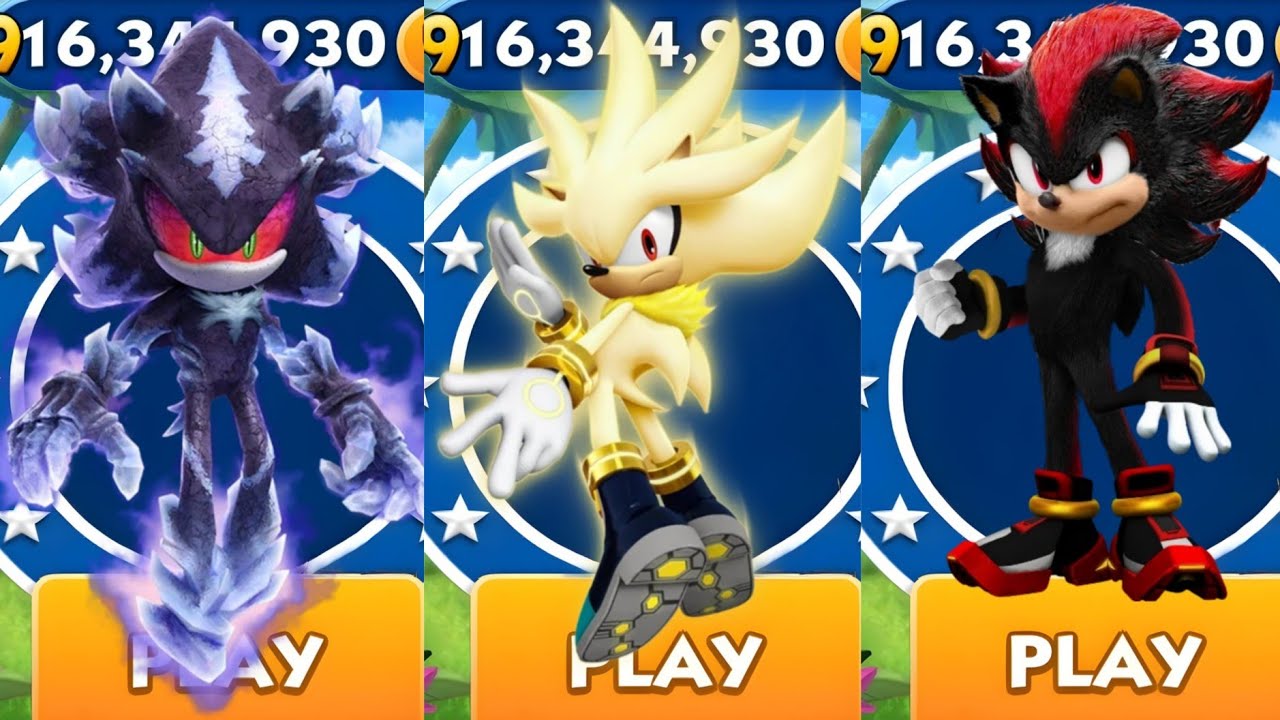 Sonic Dash - Mephiles VS Super Silver Sonic VS Shadow _ Movie Sonic vs ...