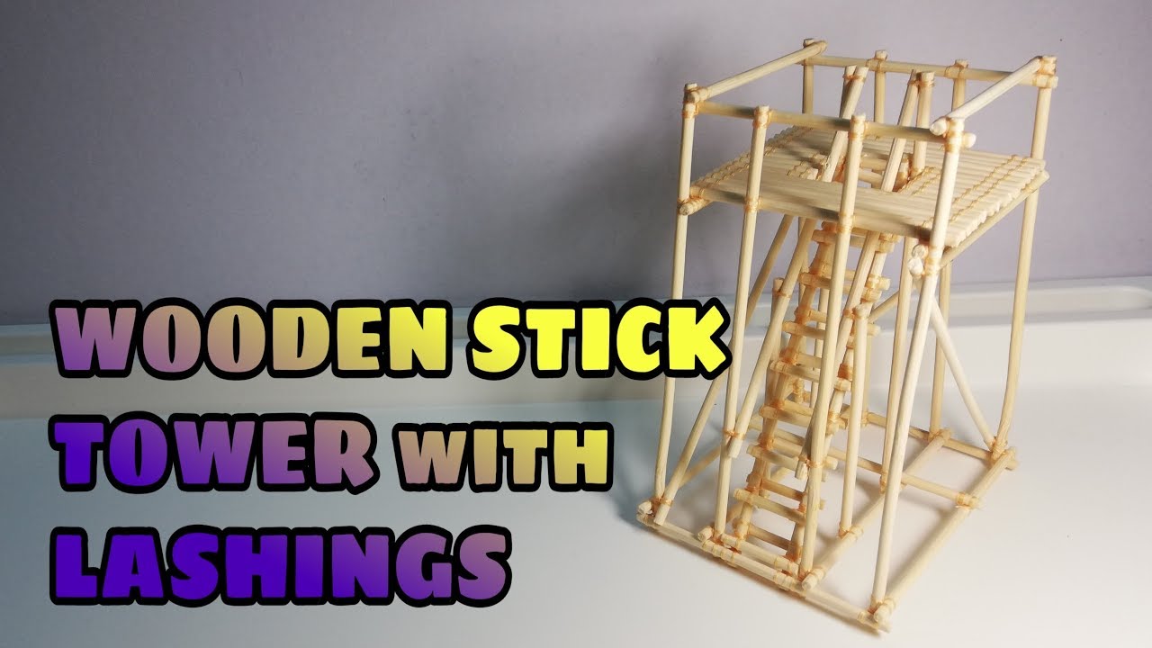 Wooden Stick Tower Wooden Stick Craft Tower DIY YouTube wooden-stick-tower-wooden-stick-craft-tower-diy-youtube