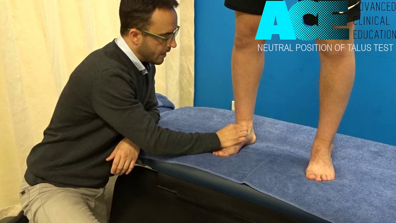 Neutral position of talus test - YouTube